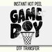 Uv Dtf Sticker Distressed Game Day Basketball Hoop DTF, Kids Basketball ...