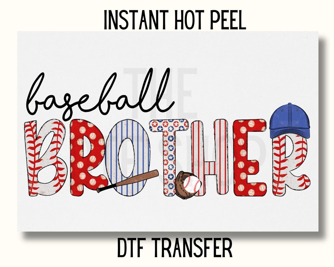 Baseball Bro DTF, Baseball Brother DTF Transfer, Brother DTF Transfer ...
