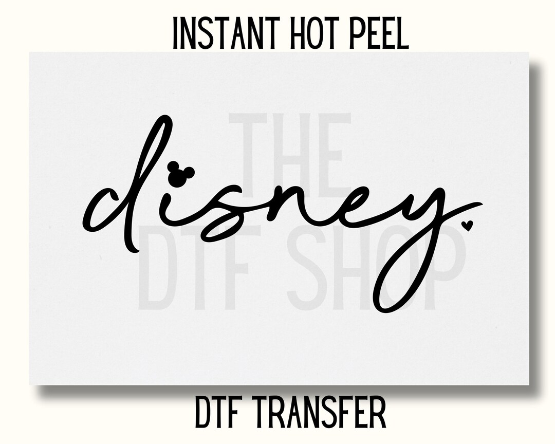 Disney Script Simple Disneyland Disney Dtf Transfer Disneyland Trendy ...