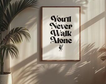 Liverpool You'll Never Walk Alone Poster | Football Soccer Art | LFC ...