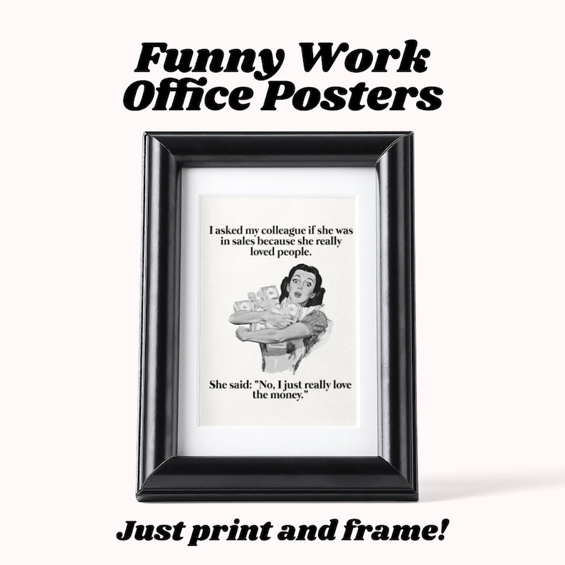 Funny Office Poster Art | Printable Instant Download A4 A5 A6 PNG PDF ...