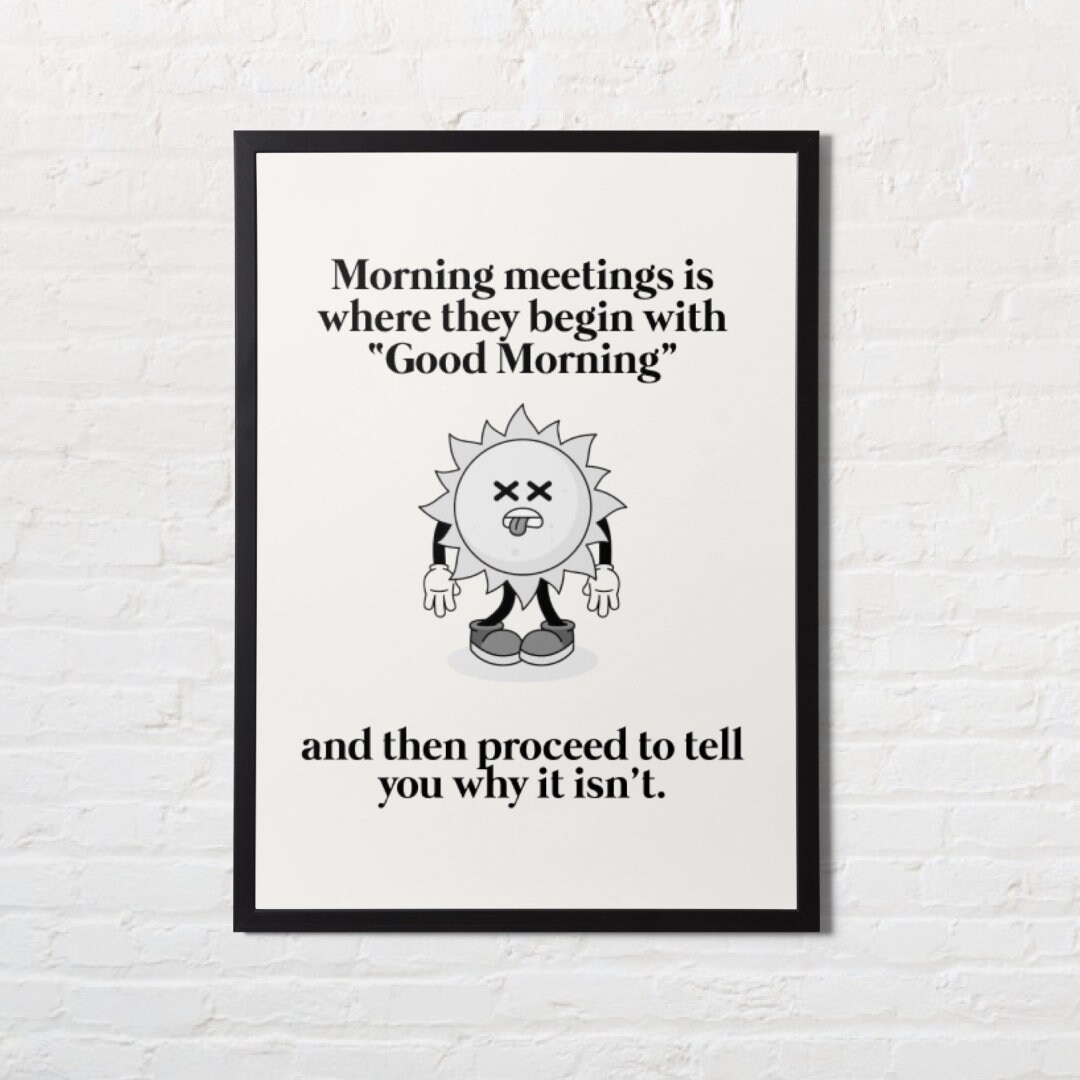 Funny Office Poster Art | Printable Instant Download A4 A5 A6 PNG PDF ...