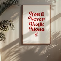Liverpool FC Legends Football Poster Doodle Text YNWA Print Wall Art ...