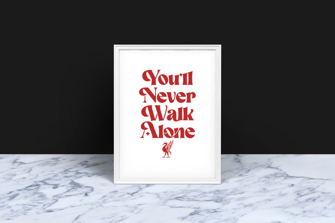 Liverpool You'll Never Walk Alone Poster Football Soccer Art LFC YNWA ...
