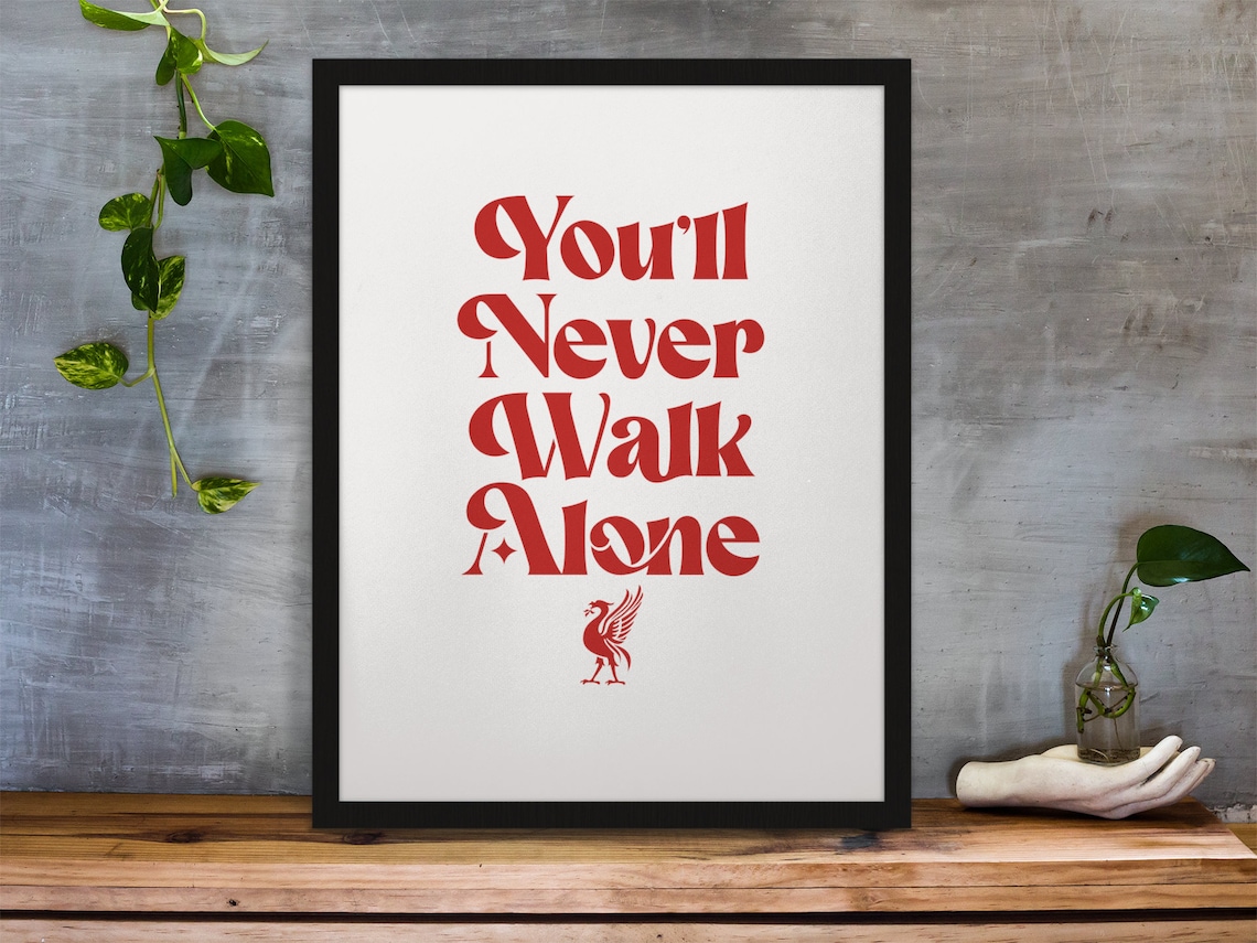 Liverpool You'll Never Walk Alone Poster | Football Soccer Art | LFC ...