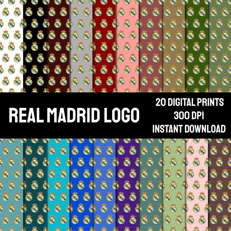 Real Madrid Digital Prints Wrapping Paper Pack Seamless Pattern ...
