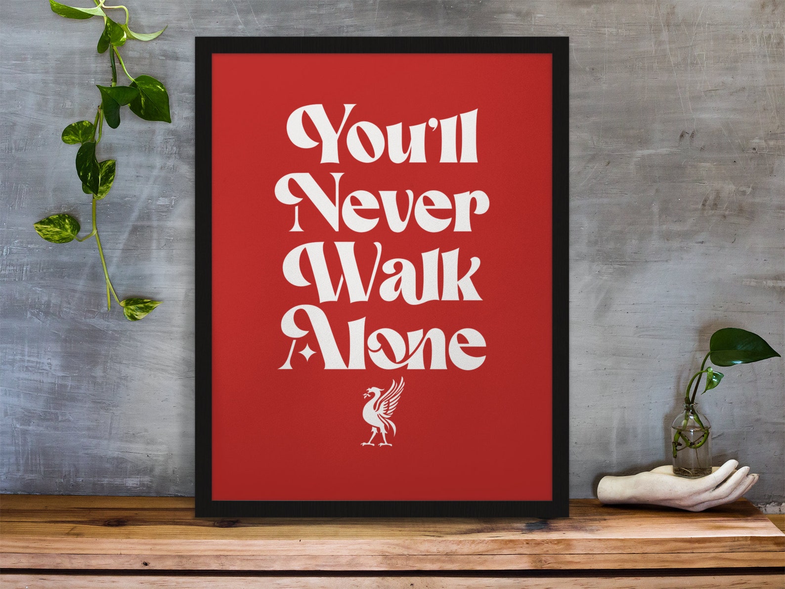 Liverpool You'll Never Walk Alone Poster | Football Soccer Art | LFC ...
