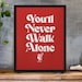 Liverpool You'll Never Walk Alone Poster | Football Soccer Art | LFC ...