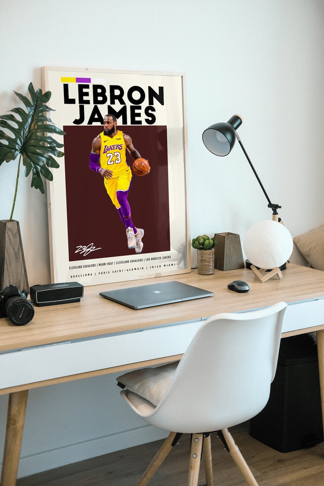 Lebron James Poster Print Digital Download Basketball NBA Lakers Paper ...