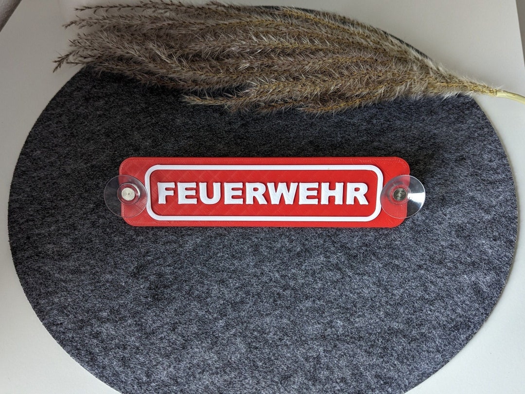 Fire Brigade Sign With Suction Cup, Vehicle Sign, License Plate - Etsy
