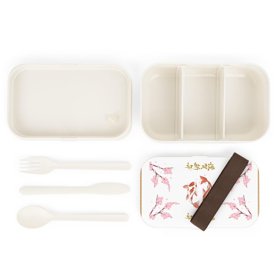 Japanese Bento Box – Sakura, Koi, Wooden - Eco Friendly, Stackable ...