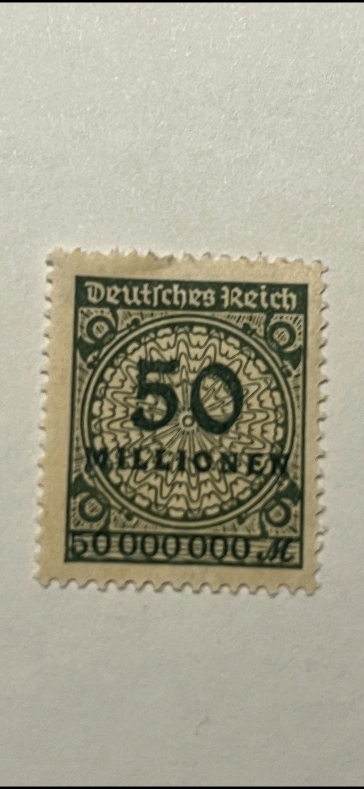 Old German Stamp - Deutsches Reich 50 Millionen - Etsy