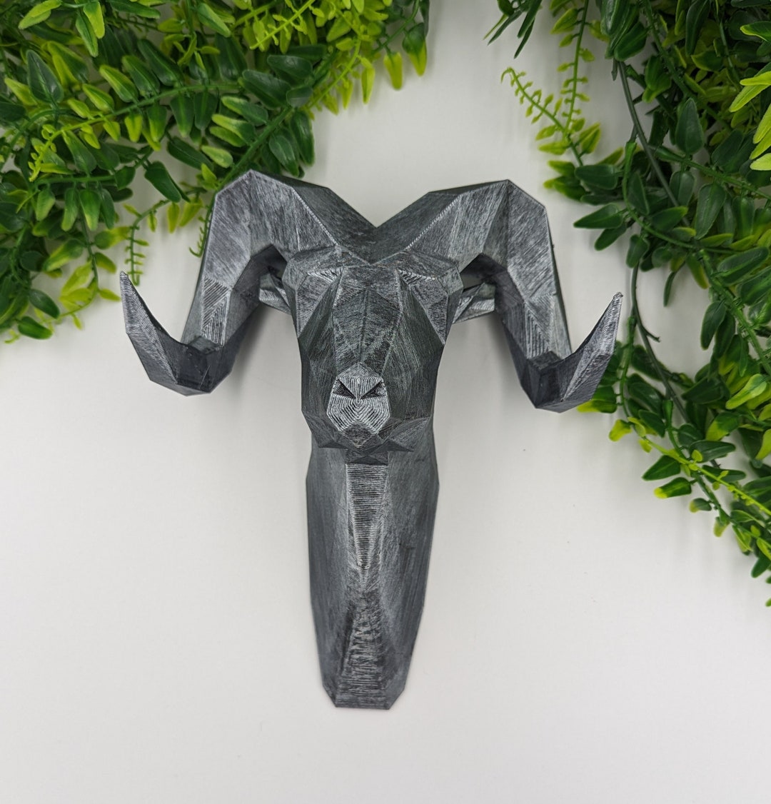Ram Wall Head 3d Print in Silver or Gold, Light Weight - Etsy