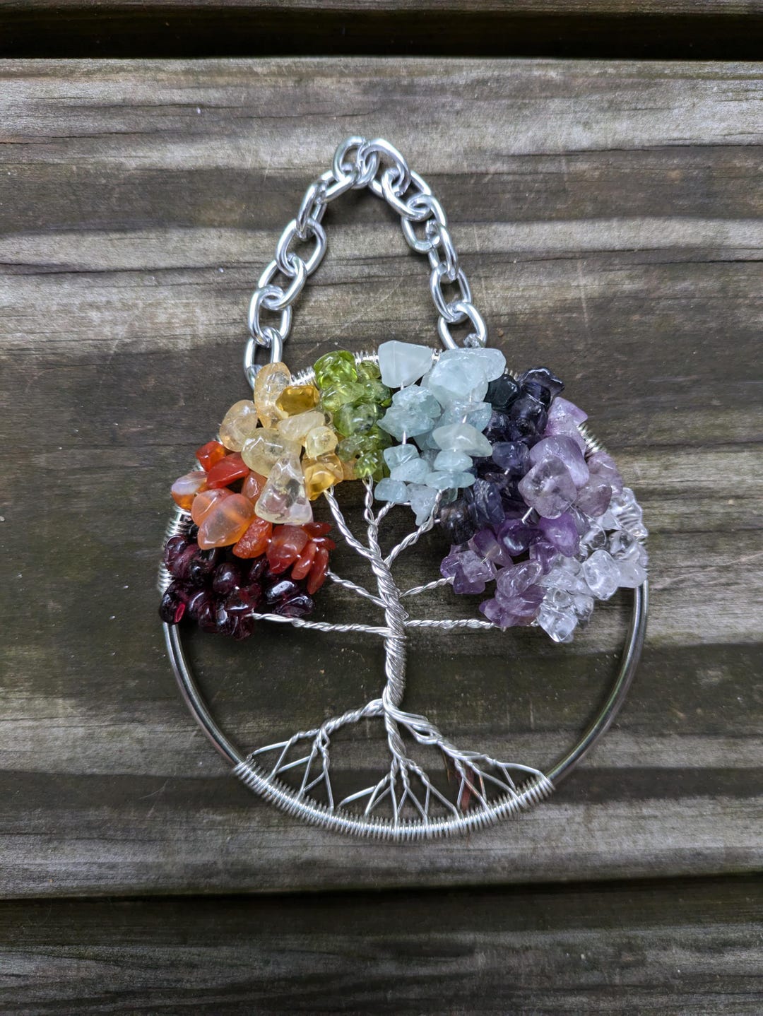 Rainbow Tree of Life Suncatcher - Etsy