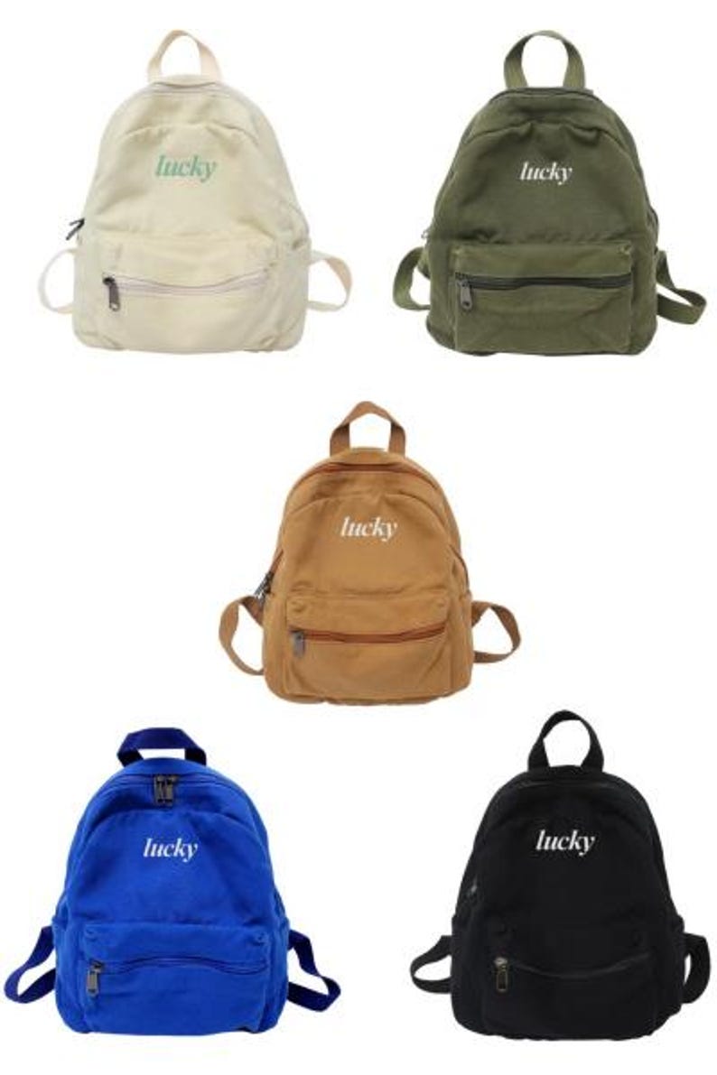 Customized Mini Canvas Backpack, Personalized Mini Backpack, School Bag ...