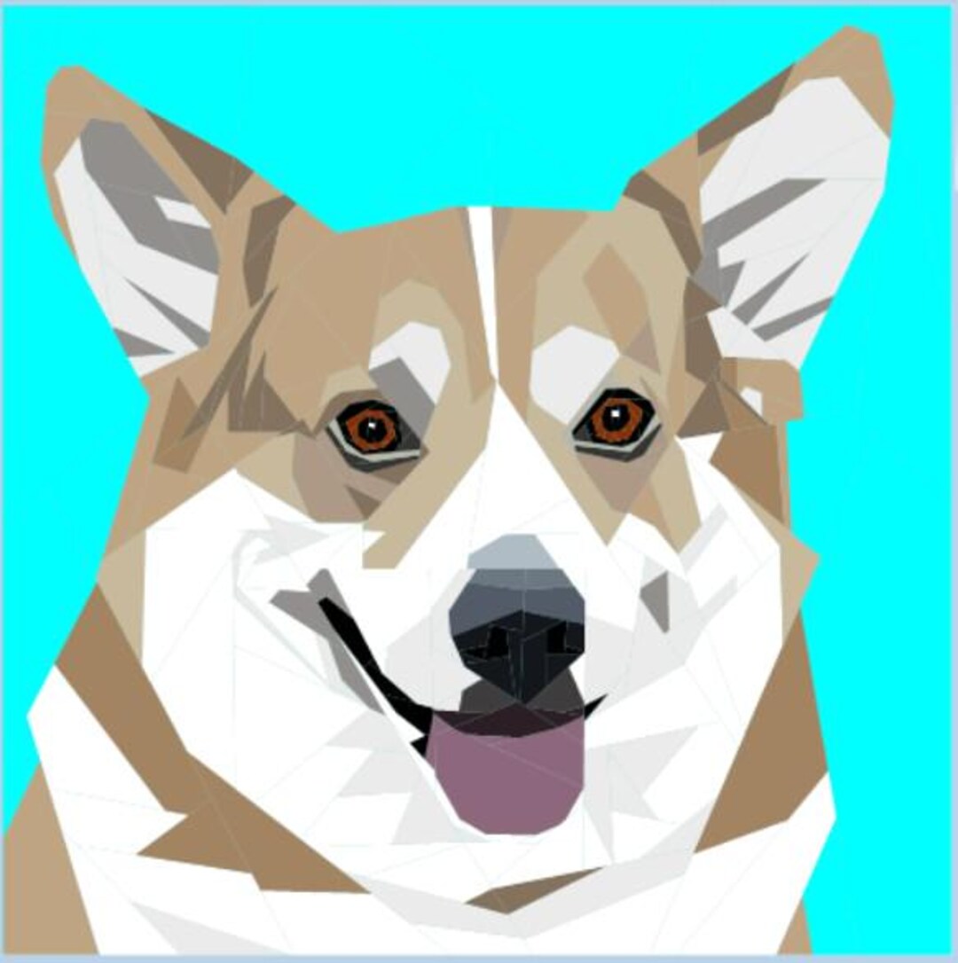 Corgi Foundation Paper Pieced Quilt Block 24 X 24 Inches - Etsy