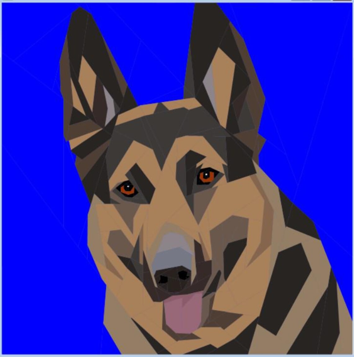 Mr Bear - German Shepherd Foundation Paper Pieced Quilt Block - Etsy