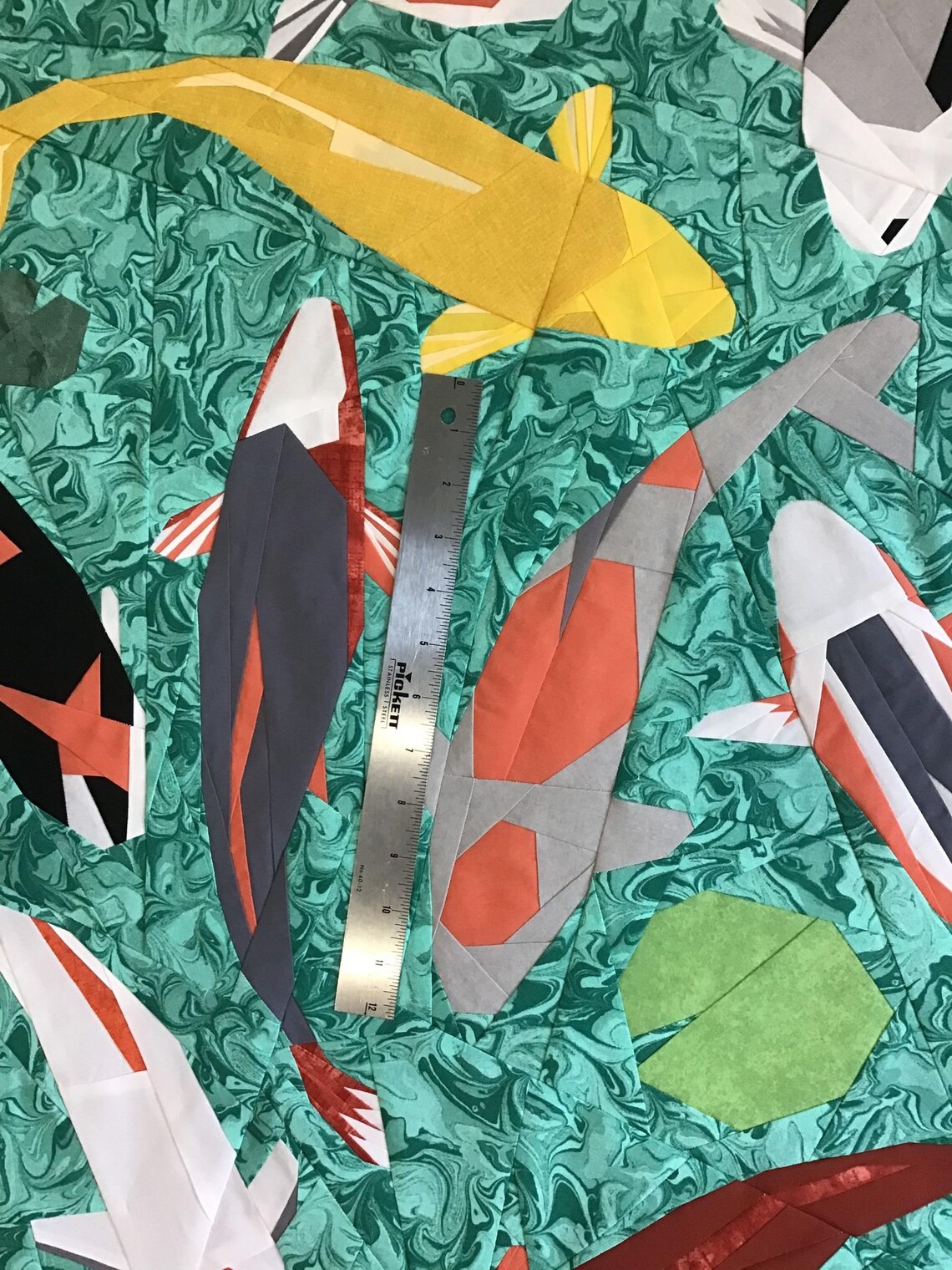 Koi Pond Large Foundation Paper Pieced Quilt Block - Etsy
