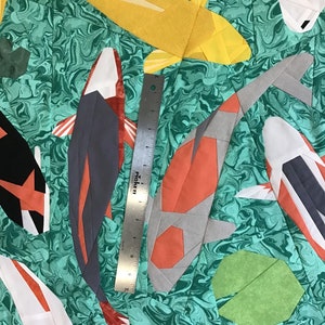 Koi Pond Large Foundation Paper Pieced Quilt Block - Etsy