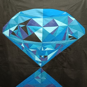 Standing Green Diamond With Reflection Large Foundation Paper Pieced ...