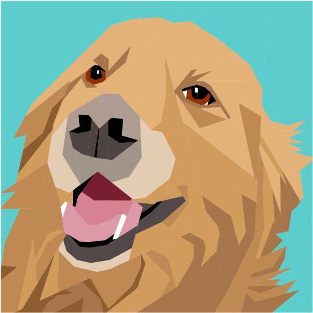 Lucky A Golden Retriever Foundation Paper Pieced Quilt Block - Etsy