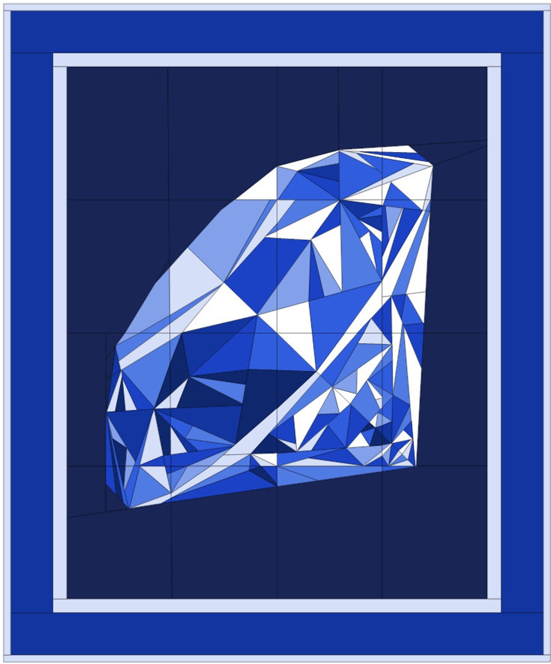 Blue Diamond Large Foundation Paper Pieced Quilt Block - Etsy