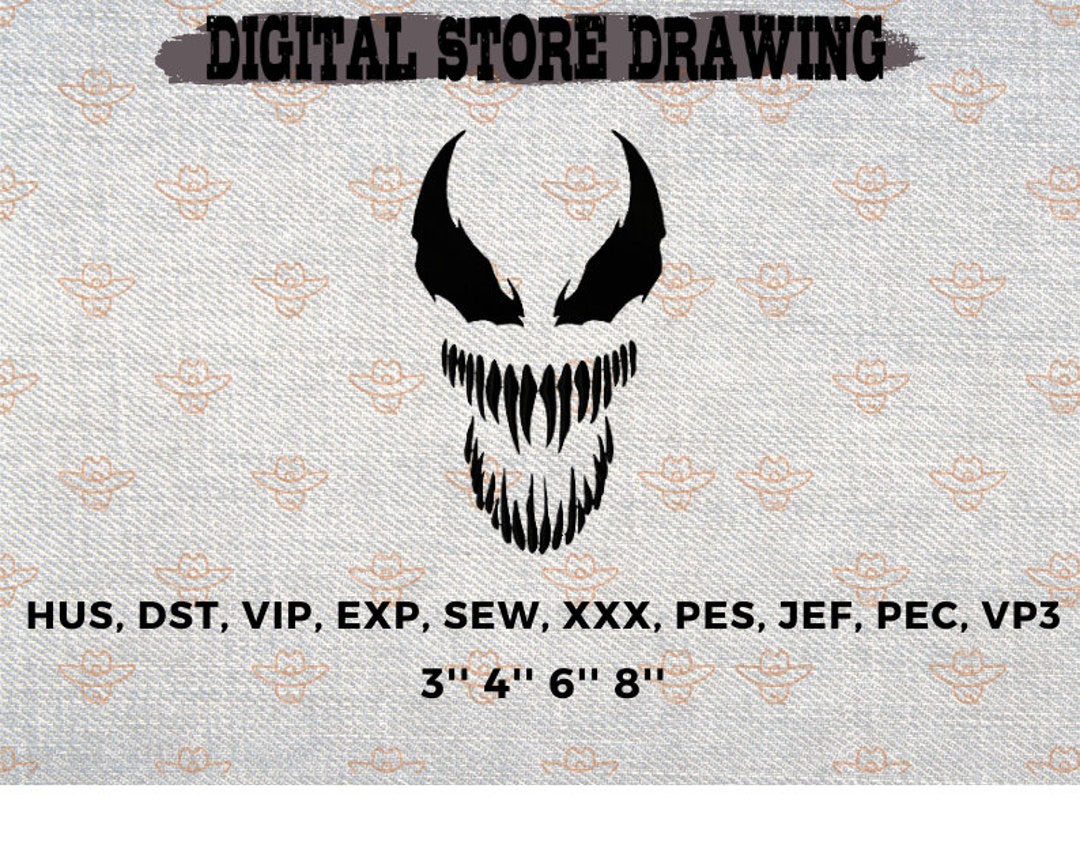 Venom Embroidery, Instant Download - Etsy