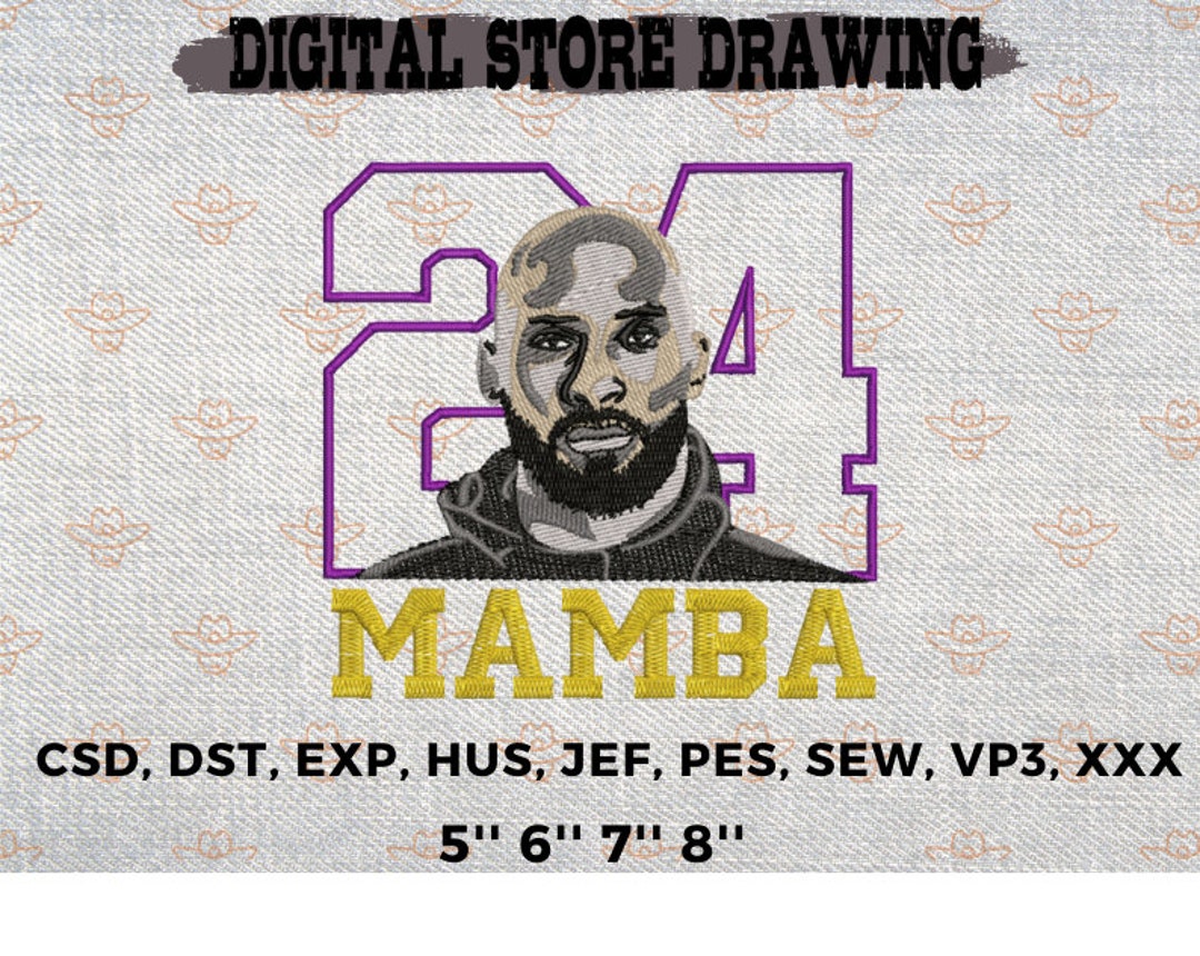 Kobe Bryant, 24 Mamba, Embroidery, Instant Download - Etsy