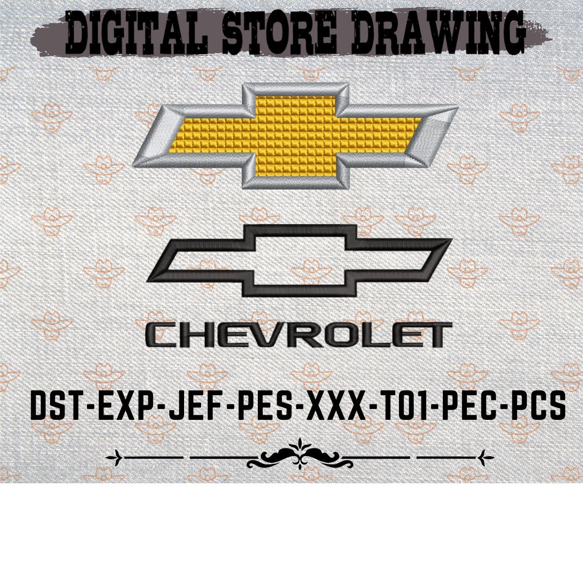 Chevrolet Embroidery, Embroidery Design, Instant Download - Etsy