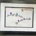 Large Framed Sea Glass Birds Art: Beautiful Blue Birds Perched on a ...