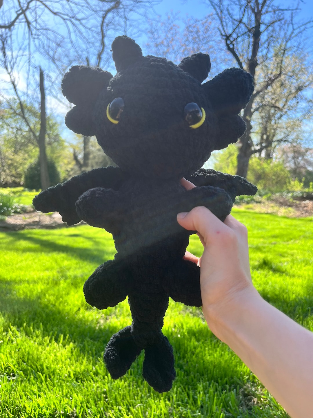 Toothless Dragon Plushie- Crochet - Etsy