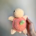 Peach Fruit Turtle Plushie- Crochet - Etsy
