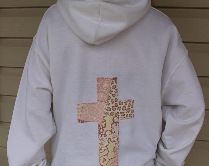 Pink Cross Patchwork Sweatshirt/hoodie - Etsy