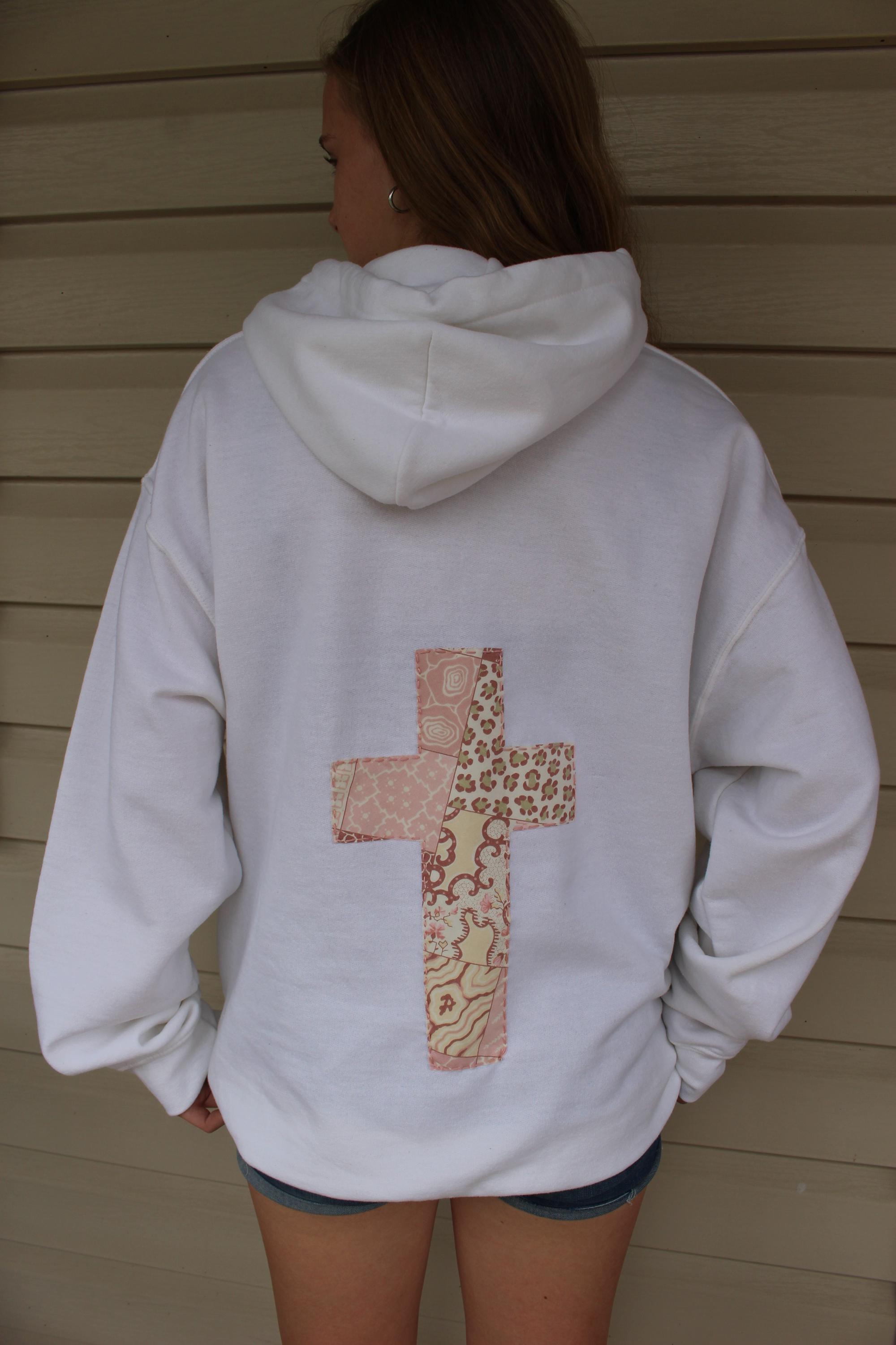 Pink Cross Patchwork Sweatshirt/hoodie - Etsy