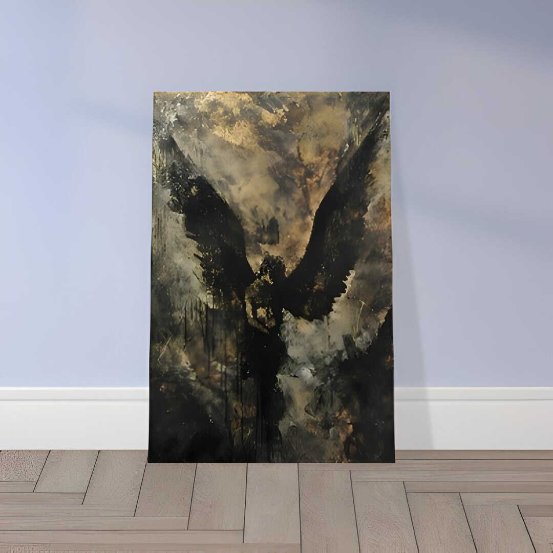 Abstract Angel in Flight Canvas Print: Modern Silhouette Art - Etsy