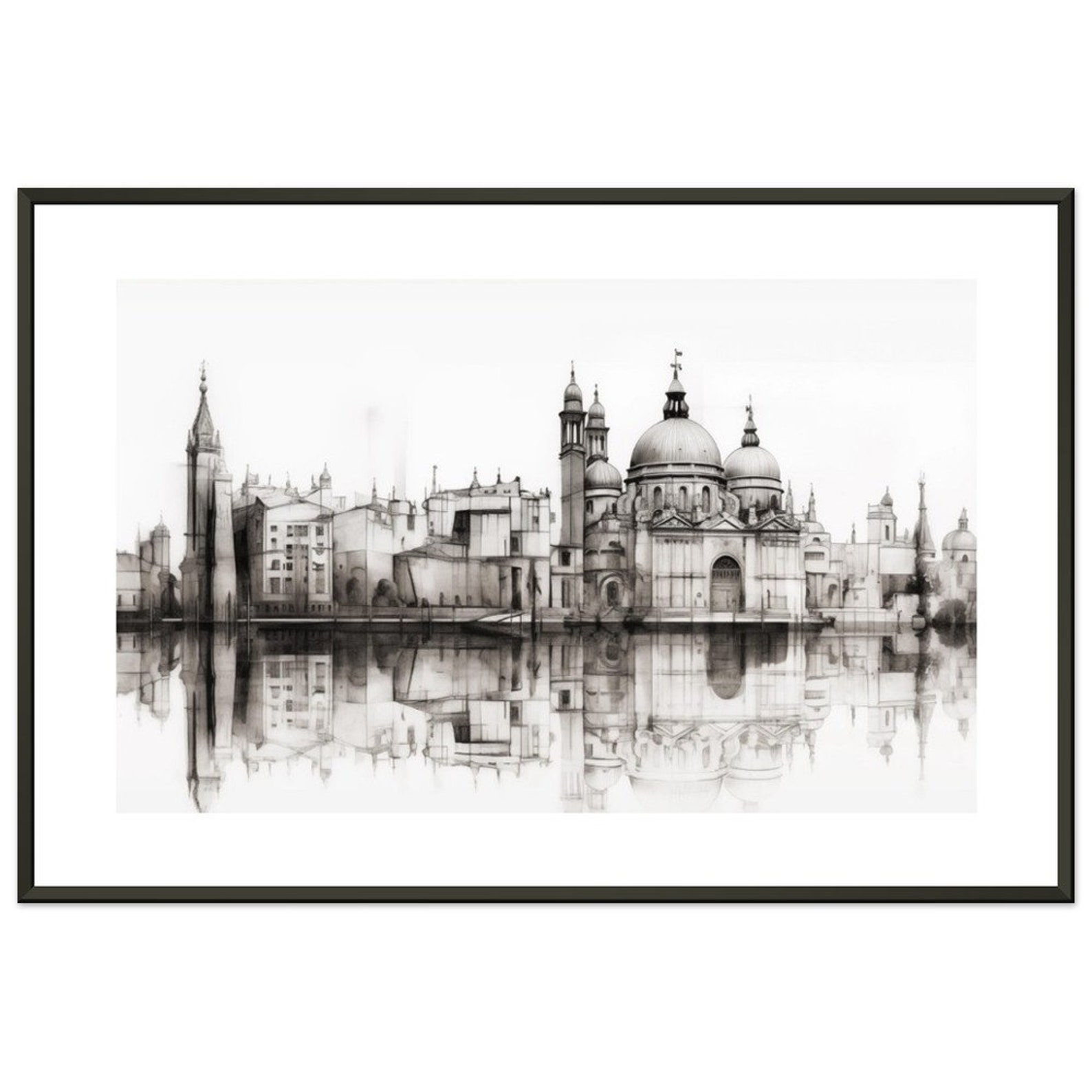 Venetian Reverie: Chiaroscuro Abstract Print - Modern Home Decor ...