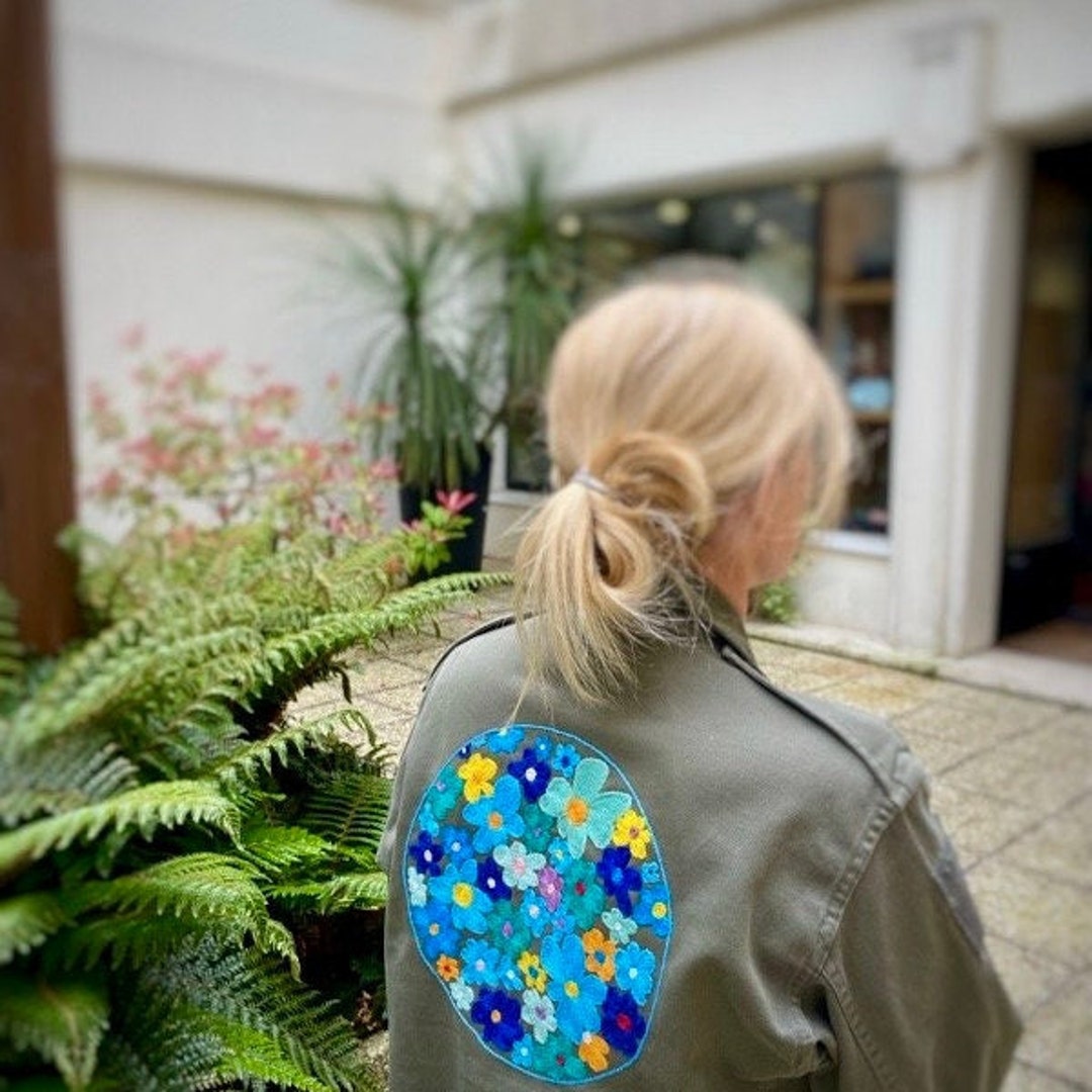 Exceptional Jacket, Military Surplus Artisanal Embroidery Unique ...