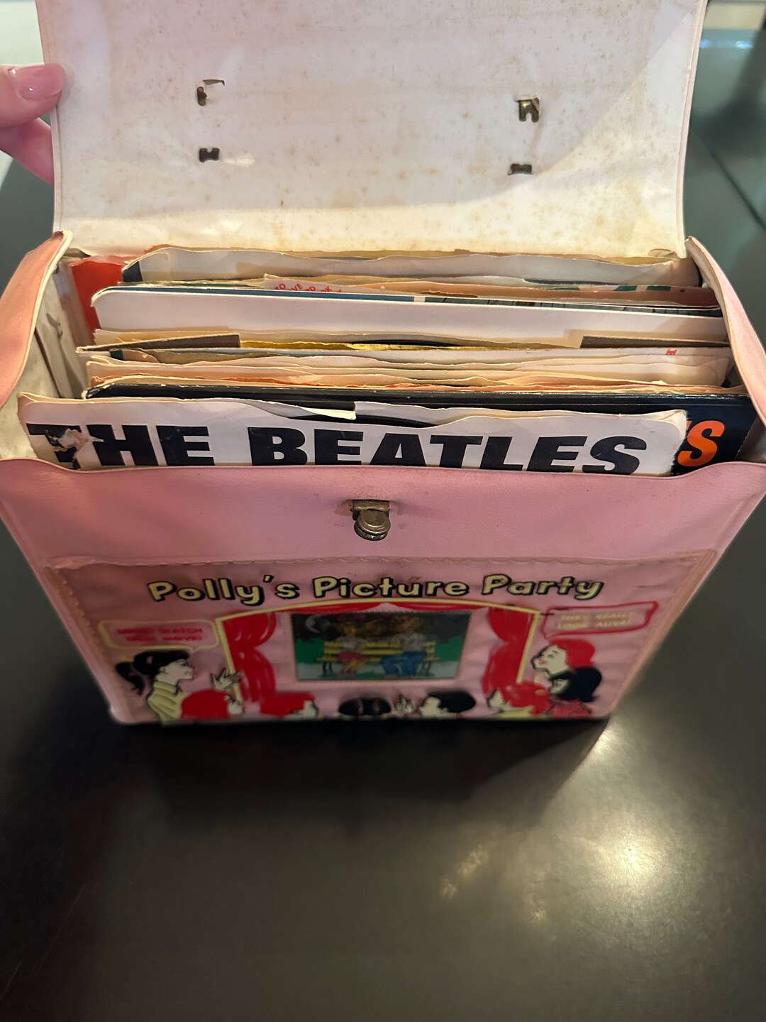 Vintage Record Carrier and Records - Etsy