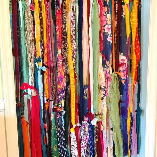 Rag Curtain - Etsy