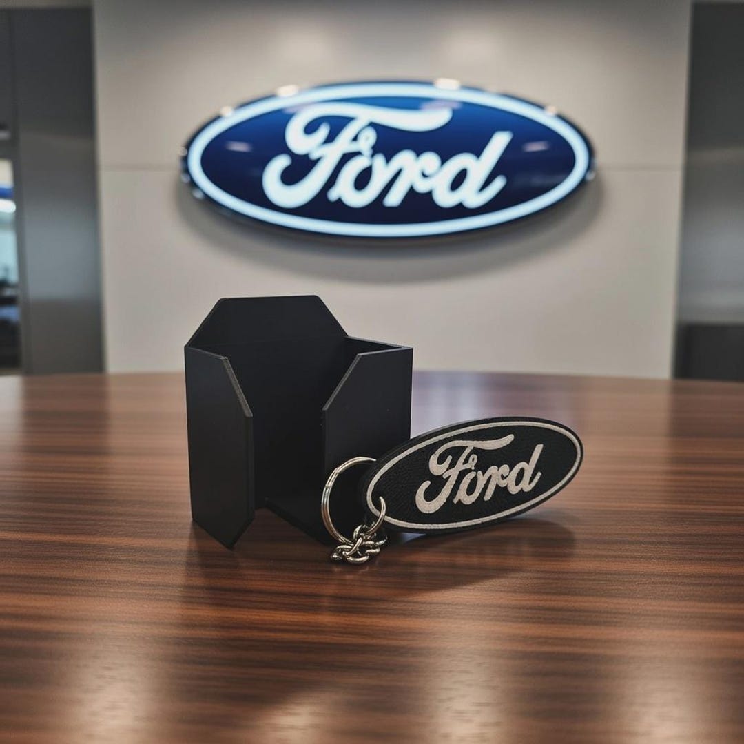 Ford Key Holder Mount + Matching Ford Logo Keychain Bundle - F150 ...