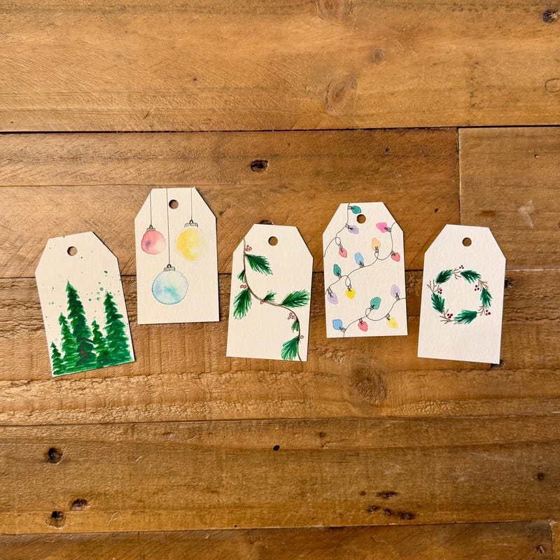 Hand Painted Tags - Etsy