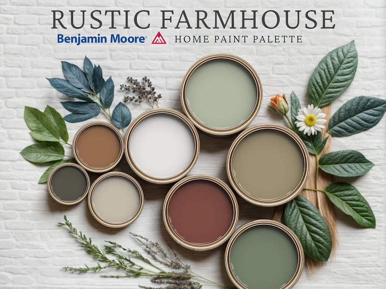 Rustic Farmhouse Home Paint Palette, Benjamin Moore, Whole House Color ...