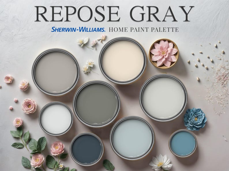 Repose Gray Sherwin Williams Home Paint Palette Whole House Color ...