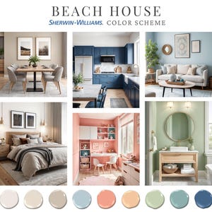 Beach House Sherwin William Home Paint Color Palette Interior Color ...