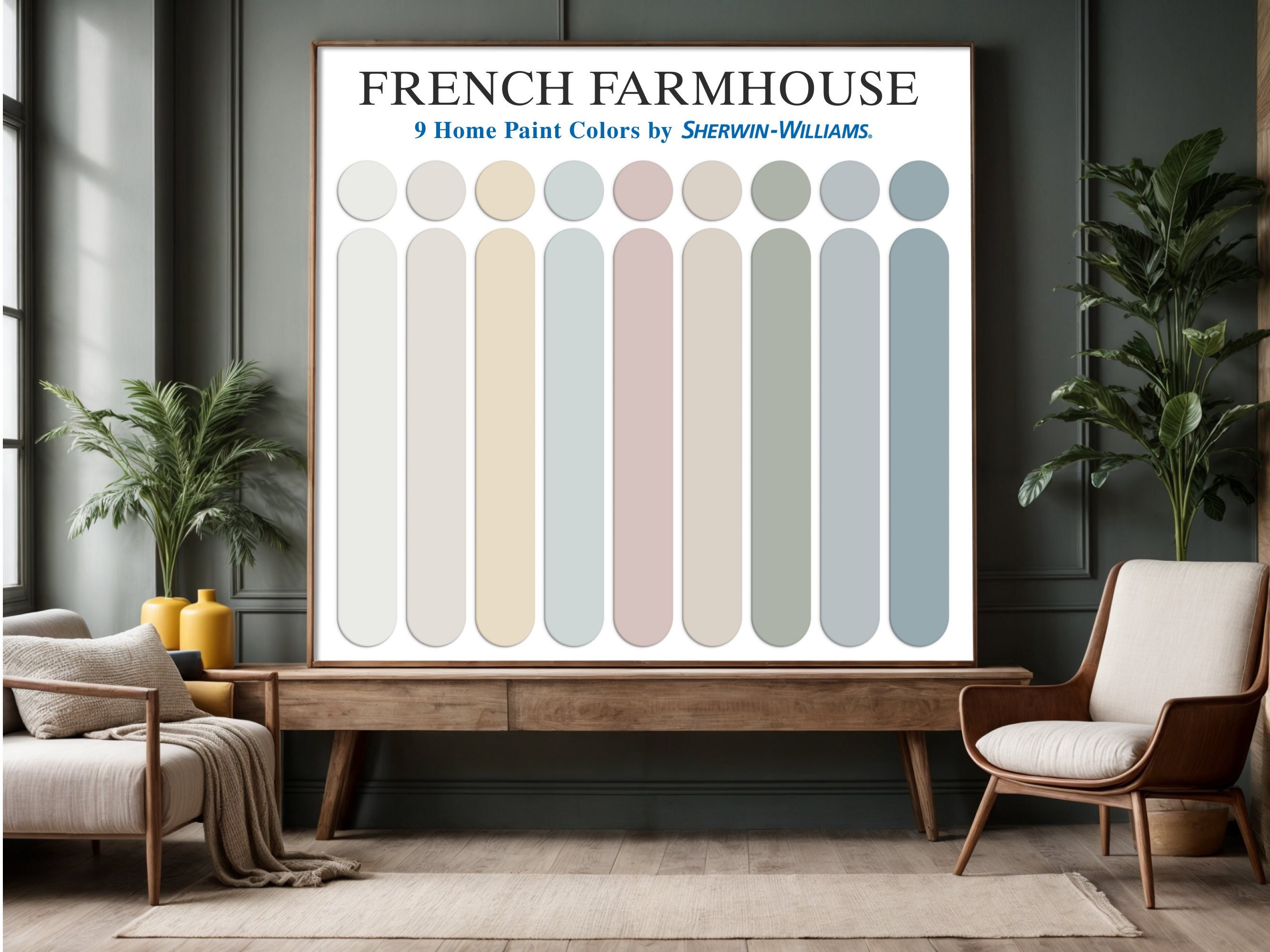 French Farmhouse Home Paint Palette, Sherwin Williams, Whole House ...
