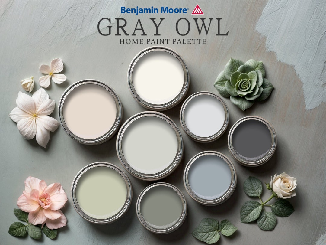 Gray Owl Benjamin Moore Home Paint Palette Color Sceme Guide Soft Tones ...