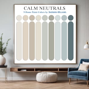 Calm Neutrals Home Paint Palette Sherwin Williams Whole House Wall Trim ...