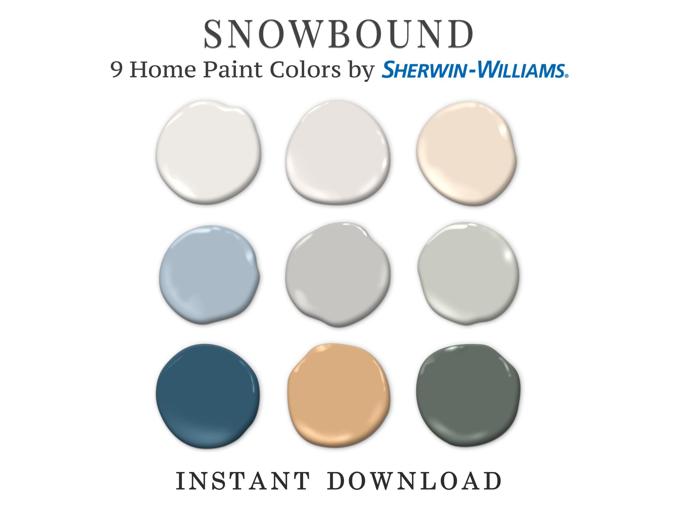 Snowbound Sherwin Williams Home Paint Palette Whole House Color Scheme ...