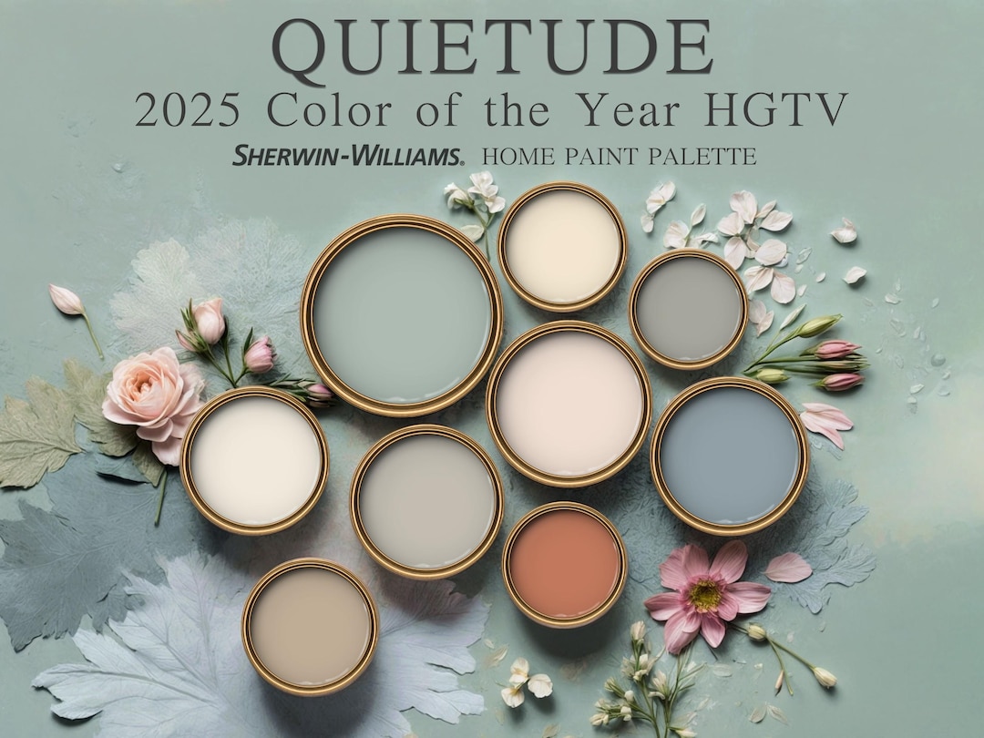 2025 Color of the Year HGTV Sherwin Williams Quietude Home Paint ...