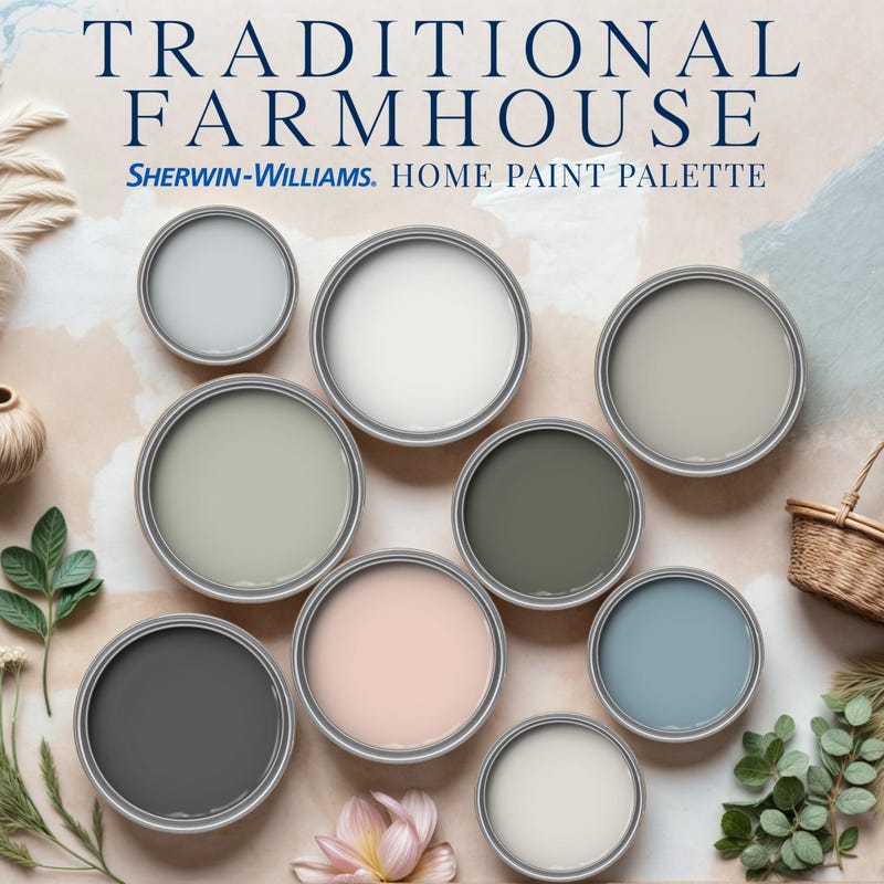 Farmhouse Paint Color Palette - Etsy